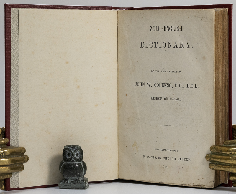 Colenso, Zulu – English Dictionary. - West Coast Rare Books